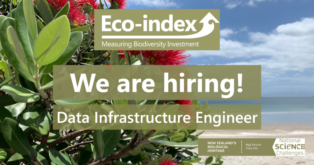 Eco-index job vacancy - Biological Heritage - National Science Challenge Eco-index job vacancy - Biological Heritage - National Science Challenge