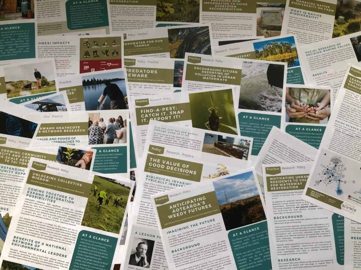 Did someone say research briefs? - Biological Heritage NZ